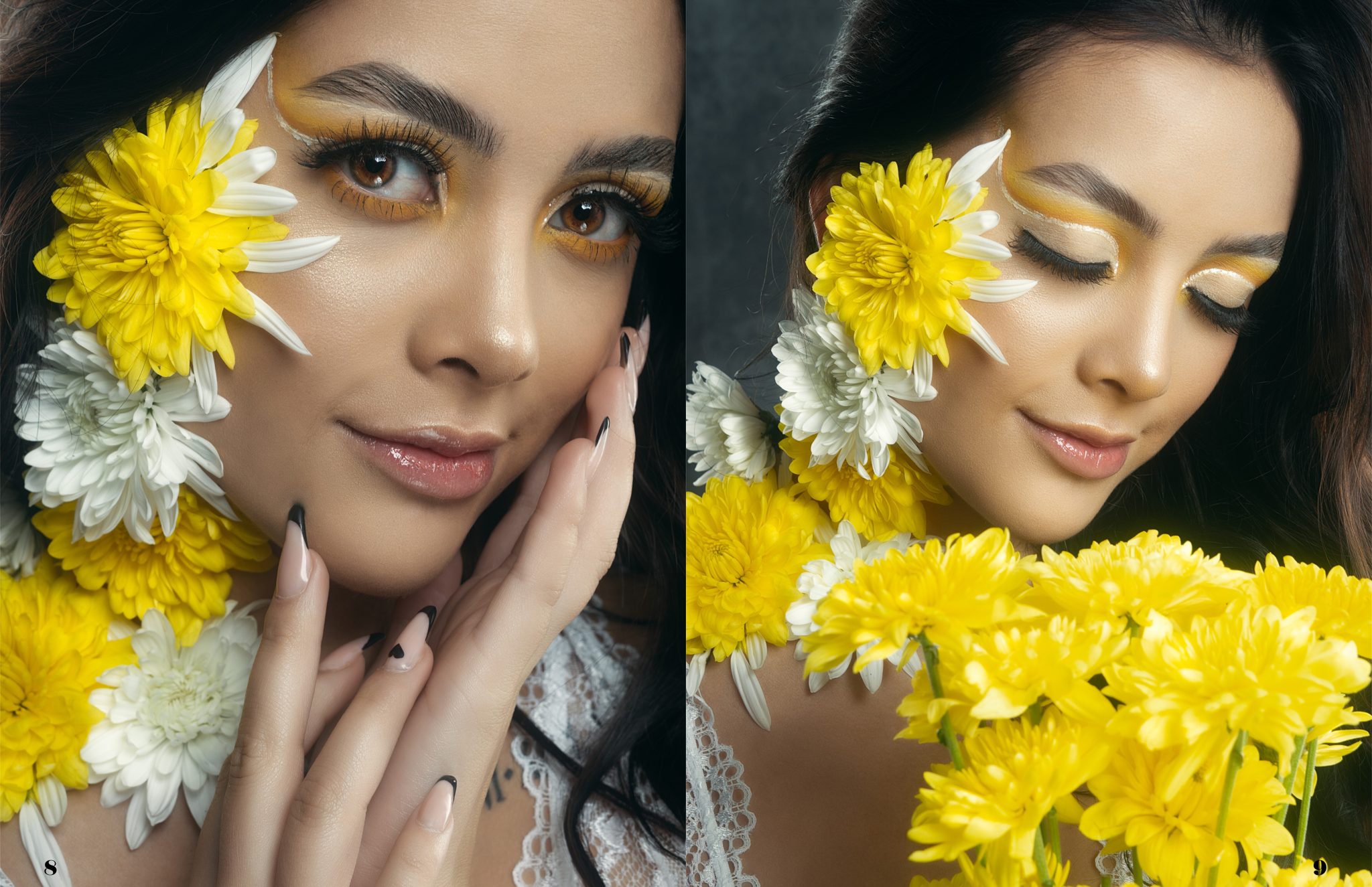 El arte detrás de la sesión fotográfica maquillaje floral - John Vargas Fotografía